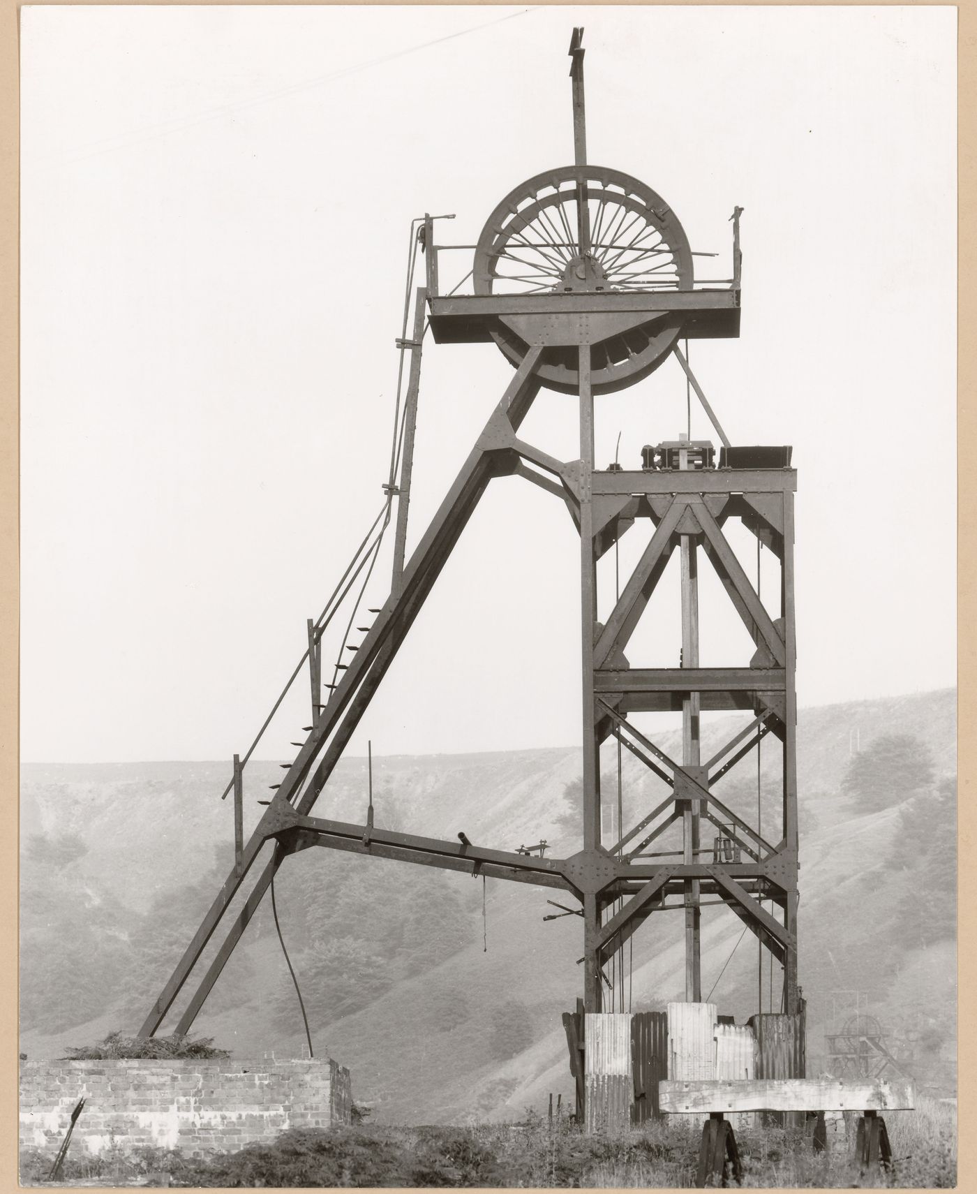 View of a minehead of Blaenserchan Colliery, Pontypridd, Wales
