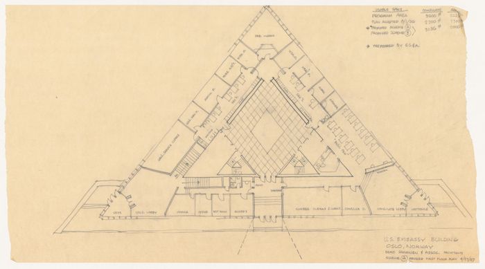 United States Embassy, Oslo, Norway - Eero Saarinen collection | CCA