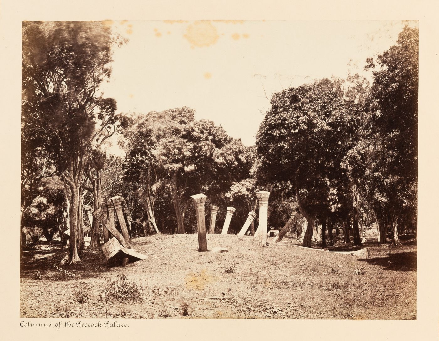 View of the Peacock Palace, Anuradhapura, Ceylon (now Sri Lanka)