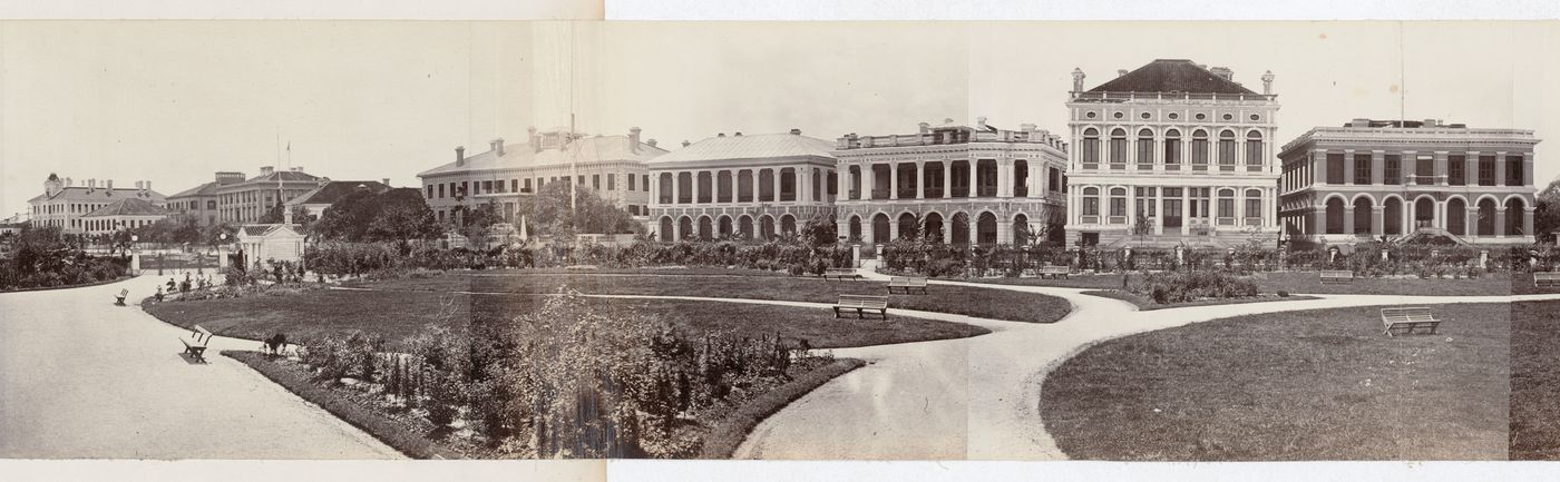 View of the British Concession on the Bund of Shanghai, showing the ...