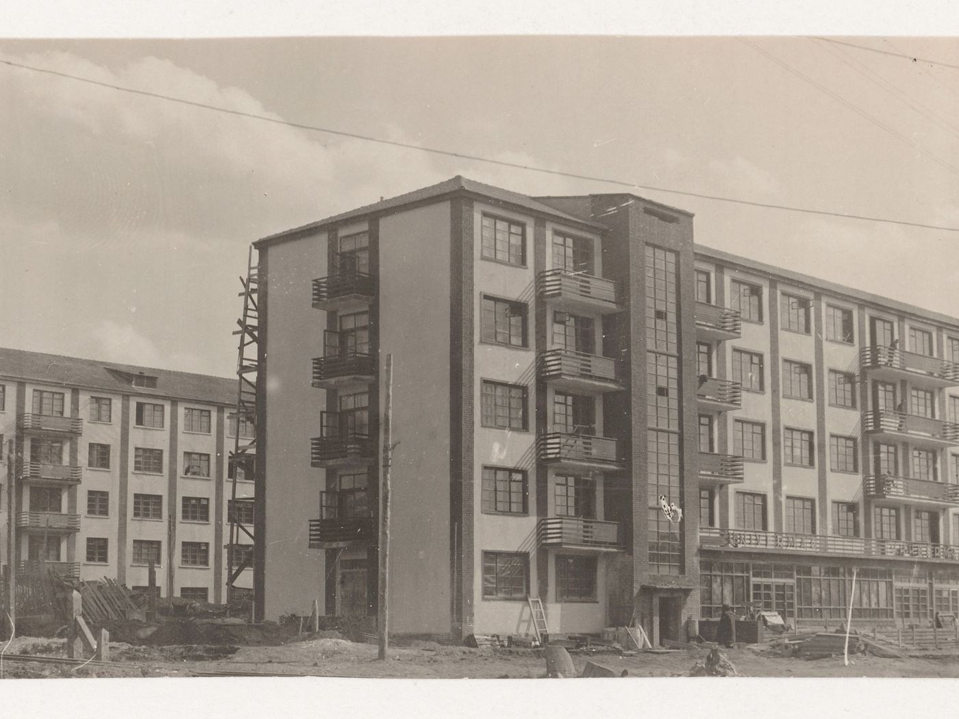 View of housing and a department store, Stalinsk, Soviet Union (now ...