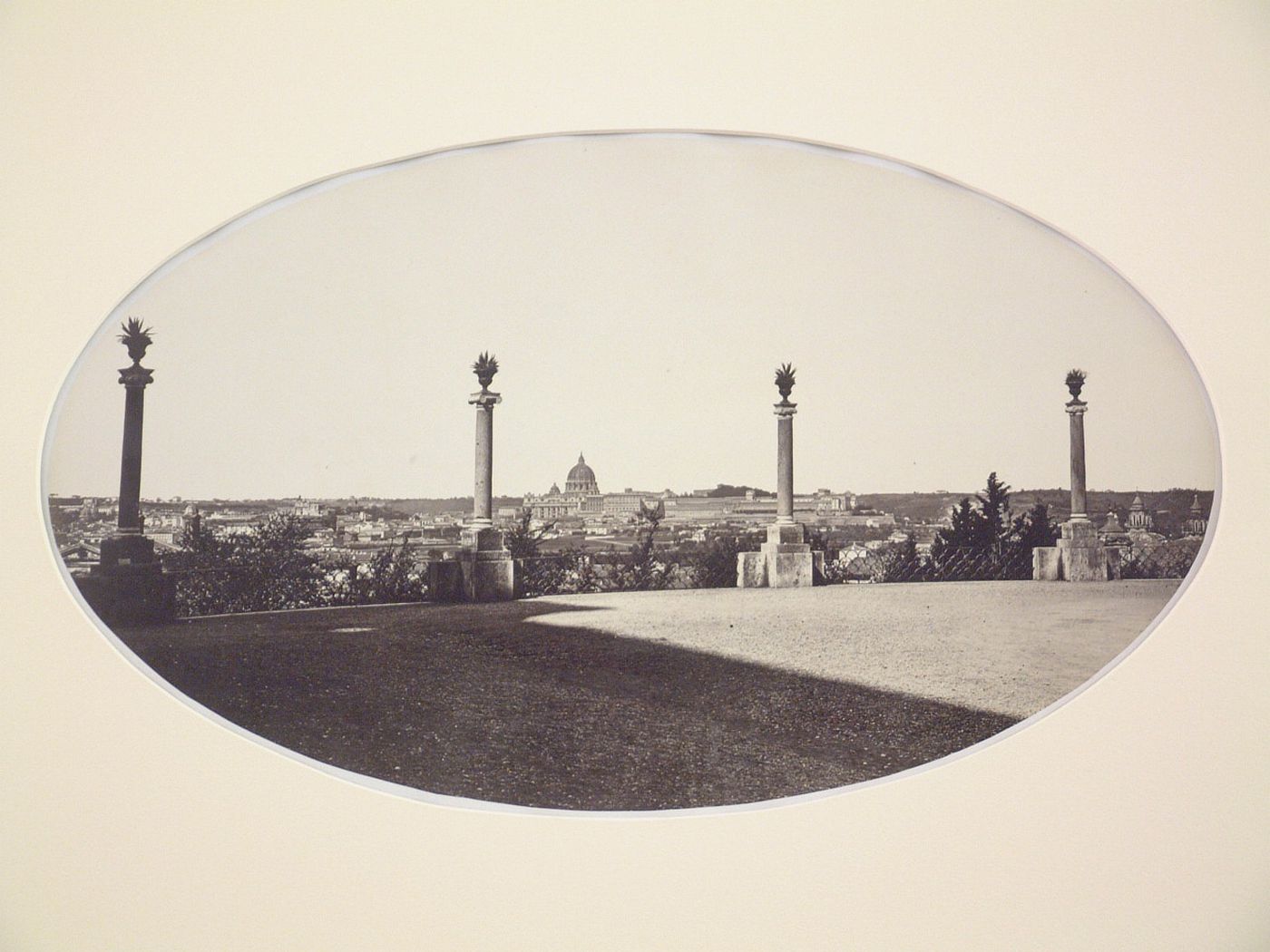 Distant view of the Vatican City from Monte Pincio, Rome, Italy
