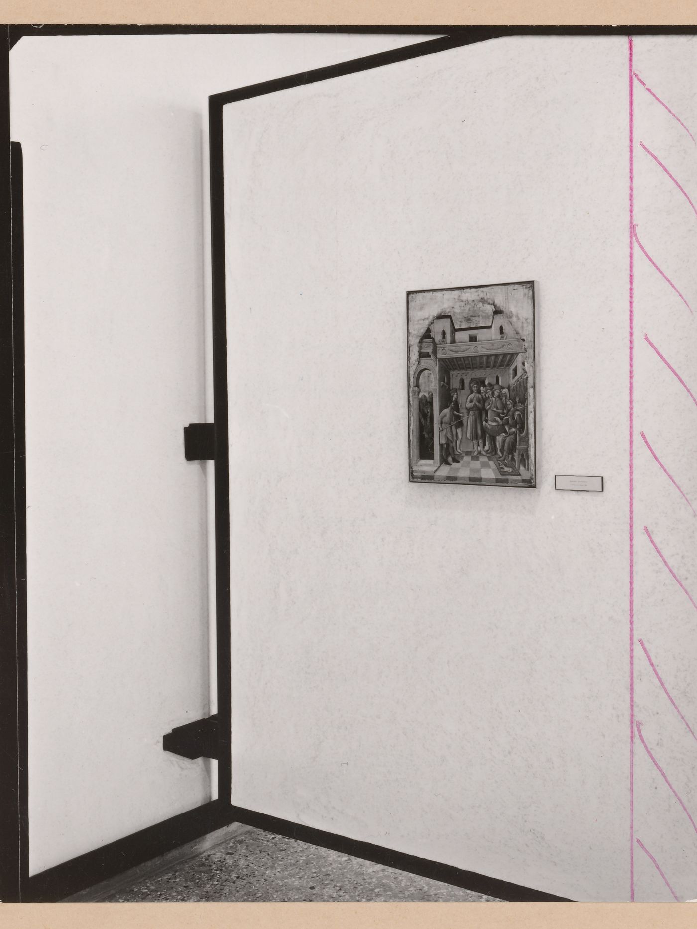 Interior view of a gallery showing a painting, Museo Correr, Venice, Italy