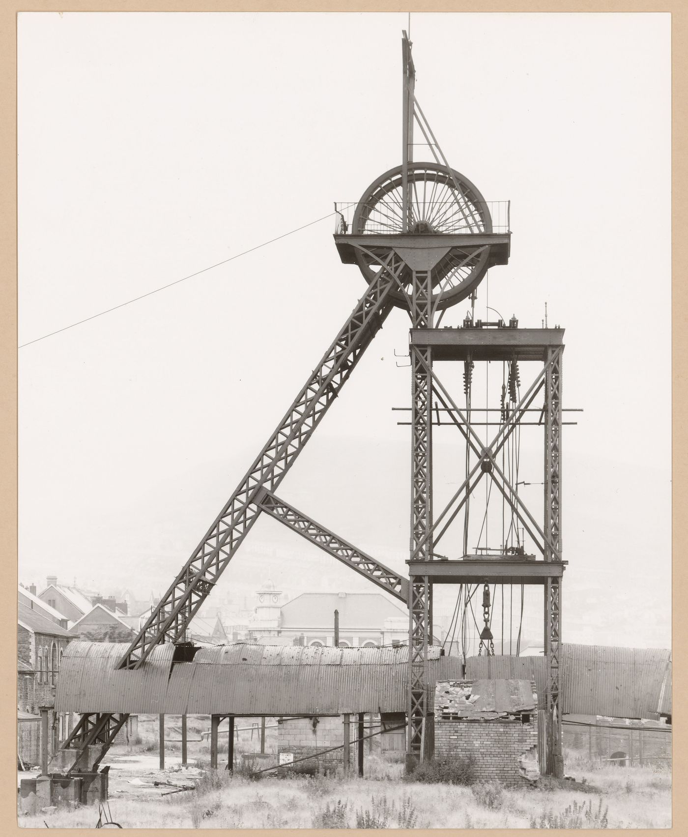 View of a minehead of the Naval Colliery, Tonypandy, Wales