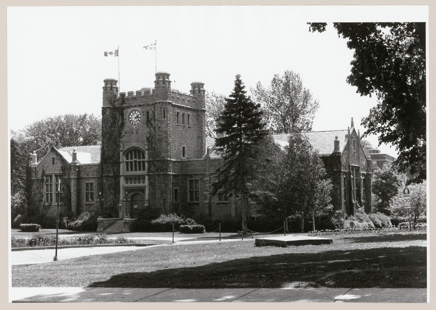 View of the principal façade of Westmount City Hall, 4333 Sherbrooke ...
